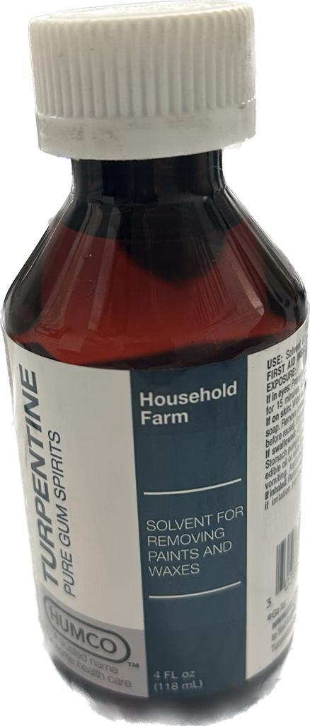 HUMCO TURPENTINE GUM SPIRITS 4oz /12 | PJ DISTRIBUTORS